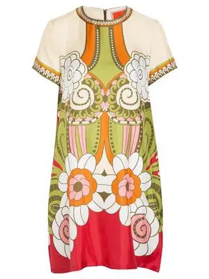 La DoubleJ Printed Silk Mini Dress - Multicoloured