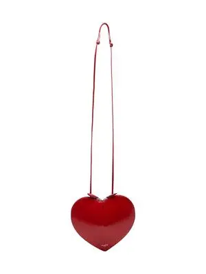 Alaïa Le Coeur Glossed Leather Cross-body Bag - Red