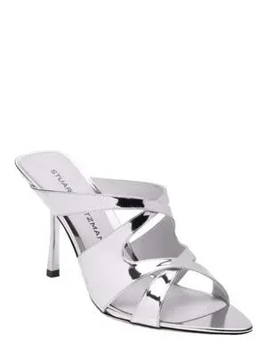 STUART WEITZMAN Bie Slide Sandals - Silver
