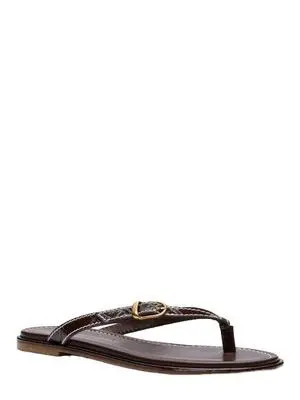 STUART WEITZMAN Park Thong Sandal - Walnut
