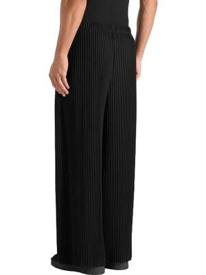 Manière De Voir Pleated Wide Leg Pants - Black
