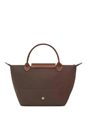 Longchamp Longchamp Le Pliage Leather-Trim Tote Bag Brown