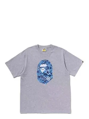 A BATHING APE Ape Head Floral-print T-shirt - Grey