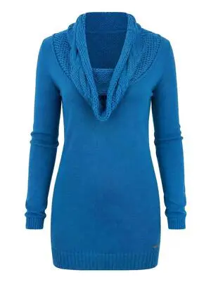 Costume National Cable-knit Cowl Neck Sweater - Blue