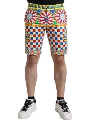 Dolce & Gabbana Carretto Print Tailored Shorts - Red