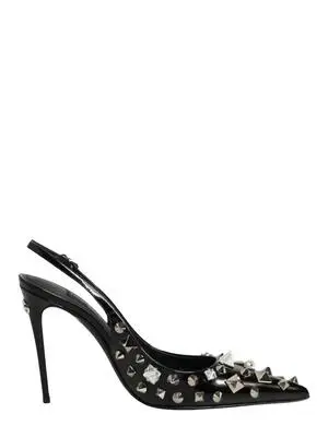DOLCE & GABBANA Dolce & Gabbana Studded Leather Slingback Sandals