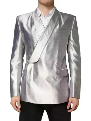 Dolce & Gabbana Sicilia Double-breasted Blazer - Silver