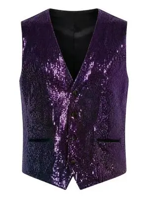 Dolce & Gabbana Sequin Embellished Waistcoat - Purple