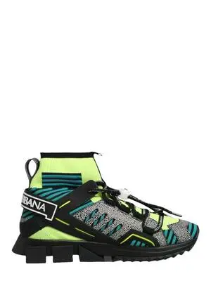 Dolce & Gabbana Sorrento Panelled High Top Sneakers - Green