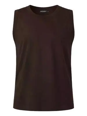 Dolce & Gabbana Sleeveless Round-neck Tank Top - Brown