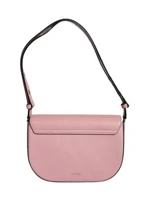 VERSACE Versace La Greca Grained-Leather Shoulder Bag