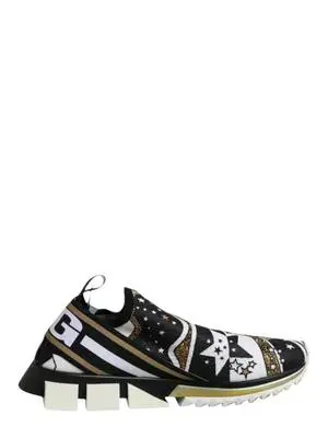 Dolce & Gabbana Sorrento Star-pattern Slip-on Sneakers - Black