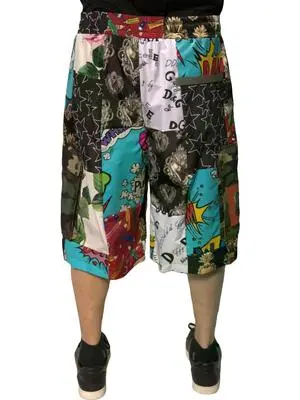Dolce & Gabbana Dg Logo Patchwork Cargo Shorts - Black