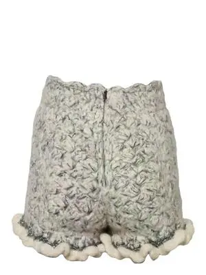 Dolce & Gabbana Dolce & Gabbana Crochet-Knit High-Waisted Shorts Neutrals