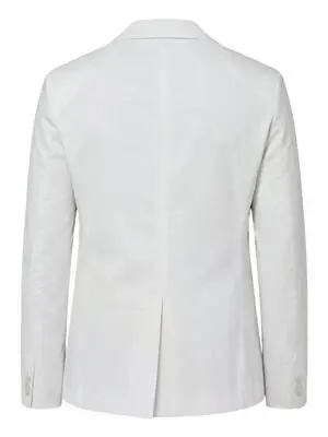 DONDUP Single-breasted Notched-lapel Blazer - White