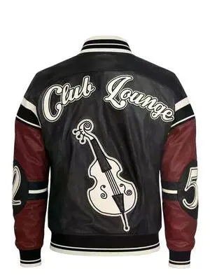 Dolce & Gabbana Colour-block Leather Bomber Jacket - Black