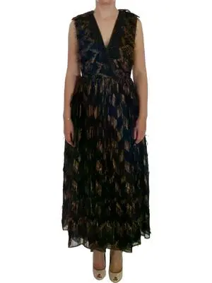 Dolce & Gabbana Embroidered Fringe-trimmed Dress - Black