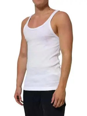 Dolce & Gabbana Ribbed Sleeveless T-shirt - White