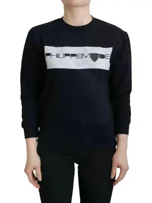 Philippe Model Philippe Model Paris Graphic Print Crew Neck Sweater Black