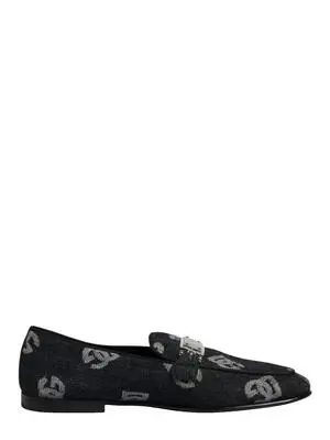 Dolce & Gabbana Logo-print Denim Loafers - Blue