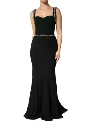 Dolce & Gabbana Embellished Mermaid Gown - Black