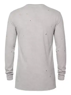 Dolce & Gabbana Distressed-finish Long-sleeve T-shirt - Grey
