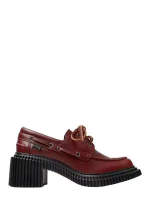 Camper Pix Leather Loafers - Red