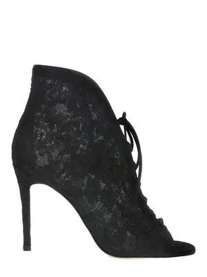 GIANVITO ROSSI Lace-up Lace Ankle Boots - Black