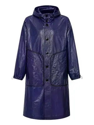 DOLCE & GABBANA Dolce & Gabbana Crinkled Effect Hooded Raincoat