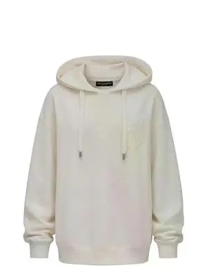 Dolce & Gabbana Logo Embroidered Drawstring Hoodie - Neutrals