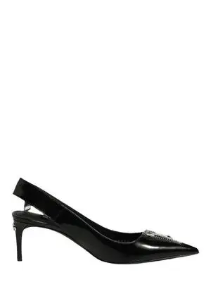 DOLCE & GABBANA Dolce & Gabbana Patent Finish Pointed Toe Pumps With Zipper Detail