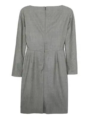 Dior Boat-neck Long-sleeve Dress - Grey