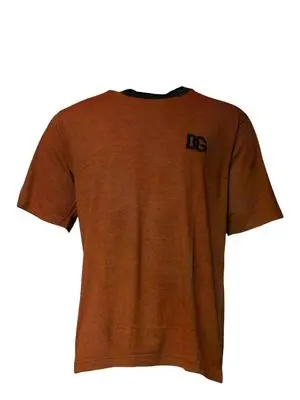 Dolce & Gabbana Dg Logo Cotton T-shirt - Brown