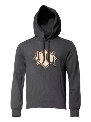 Dolce & Gabbana Jersey Logo Patch Hoodie - Grey