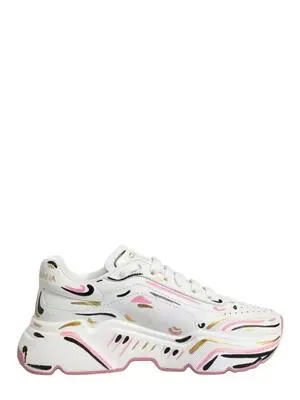Dolce & Gabbana Daymaster Hand-painted Sneakers - White