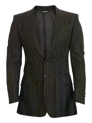 Dolce & Gabbana Pinstripe-pattern Single-breasted Blazer - Black