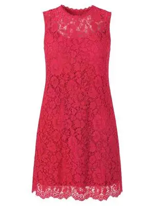 Dolce & Gabbana Floral Lace Mini Dress - Pink