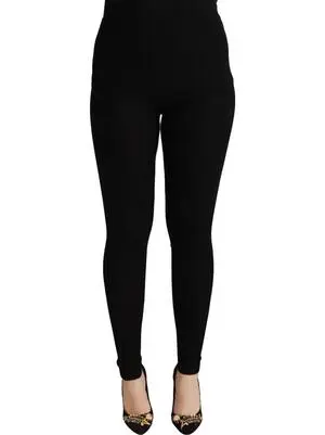 Dolce & Gabbana Ribbed-knit Leggings - Black