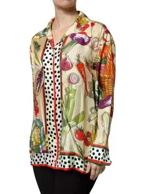 DOLCE & GABBANA Dolce & Gabbana Silk Vegetable Print Shirt