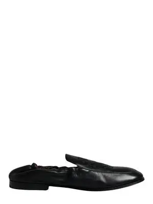 Dolce & Gabbana Logo-embroidered Loafers - Black