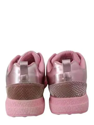 PLEIN SPORT Plein Sport Quilted Glitter-Mesh Lace-Up Sneakers