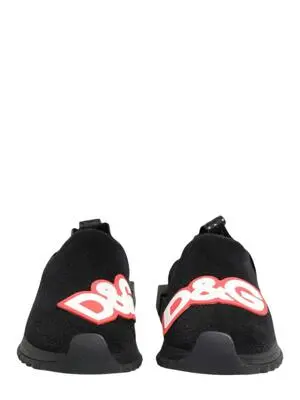 Dolce & Gabbana Sorrento Logo-strap Sneakers - Black