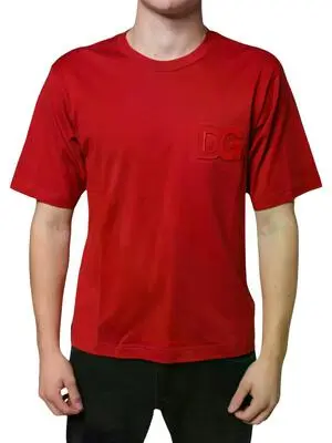 Dolce & Gabbana Embossed Dg Logo T-shirt - Red