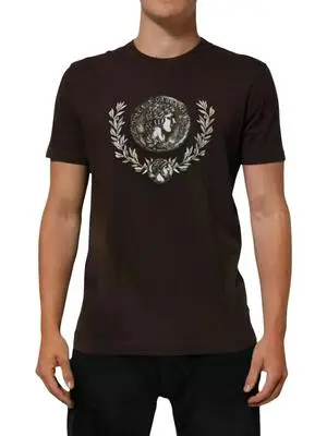 Dolce & Gabbana Laurel-print T-shirt - Brown