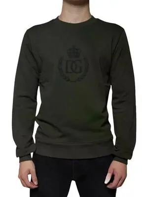 Dolce & Gabbana Embroidered Crown Sweatshirt - Green