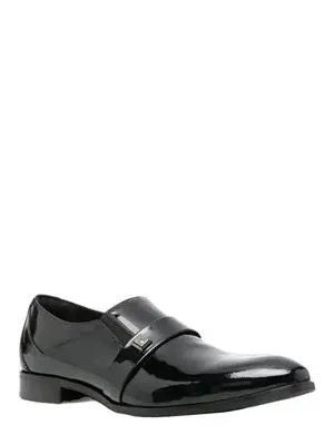CARLO PIGNATELLI Patent Finish Slip-on Shoes - Black