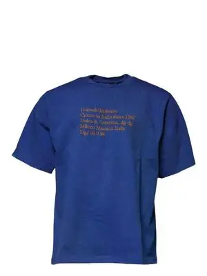 Dolce & Gabbana Embroidered-motif Cotton T-shirt - Blue