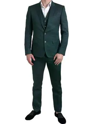 Dolce & Gabbana Martini Notch-lapels Suit Green