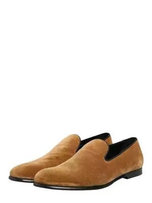 DOLCE & GABBANA Dolce & Gabbana Velvet Slip-On Loafers