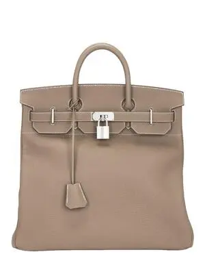 FWRD RENEW Hermes Togo Haut A Courroies Birkin 40 Handbag - Etoupe